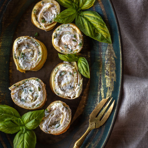 Mini Rolled Egg Crepes with Ricotta and Basil – Primal Wellness