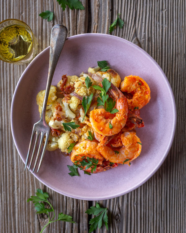 Calabrian Shrimp with Roasted Cauliflower Salad – Primal Wellness