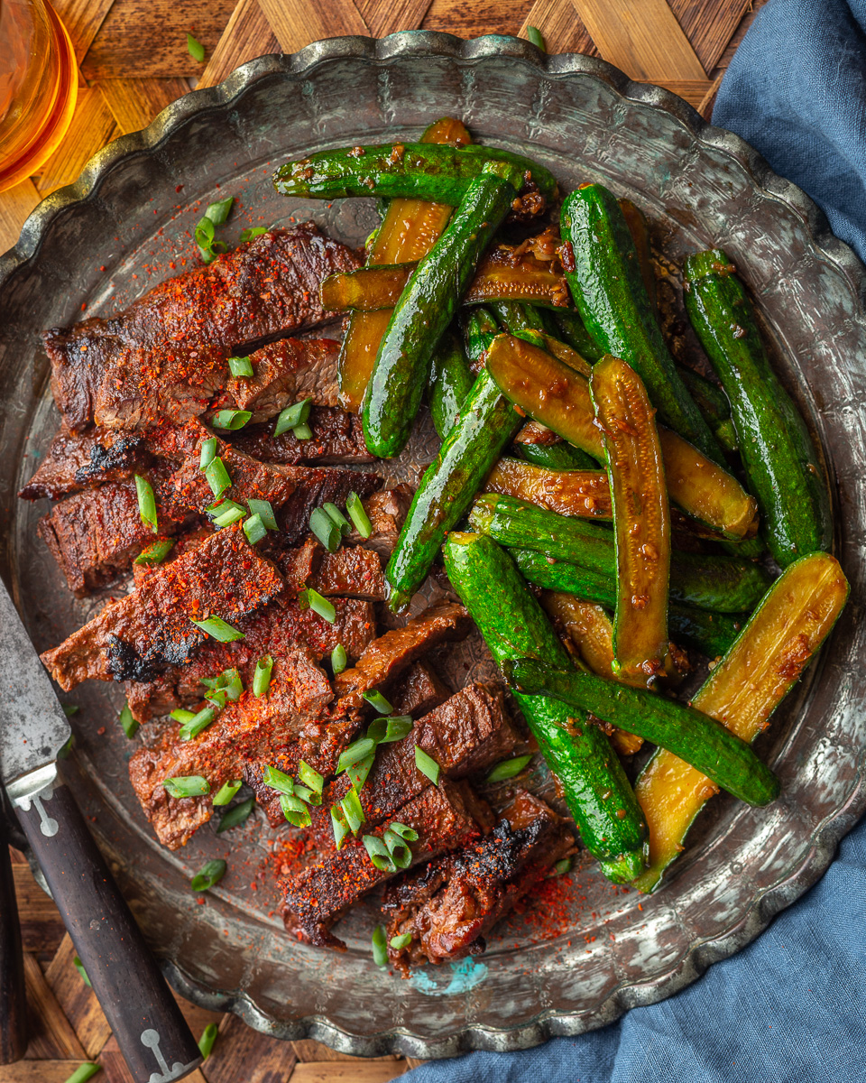 Gochujang Steak with Garlic and Sesame Zucchini – Primal Wellness