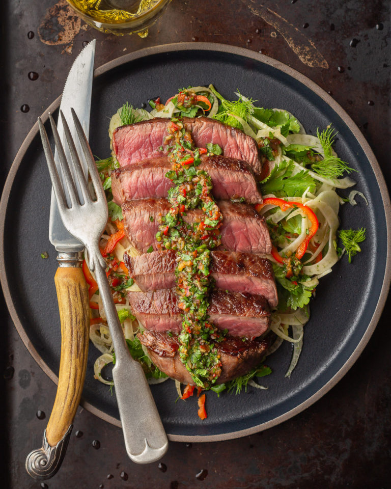 Asian Beef with Shaved Fennel and Herb Salad – Primal Wellness