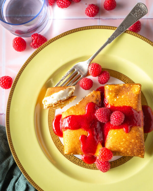 Blintz (Sweet Cheese Filled Crêpes with Raspberry Sauce) – Primal Wellness