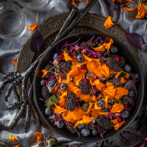 Black Magic Salad (Purple Kale, Red Cabbage, Radicchio, Purple Basil ...